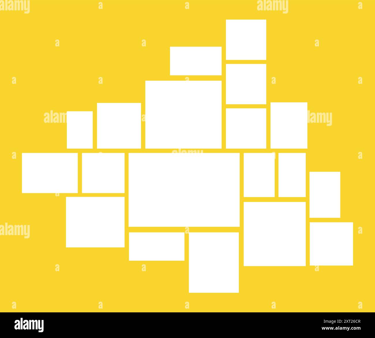 Template composition grid for photos. Realistic collage. Mood board or ...