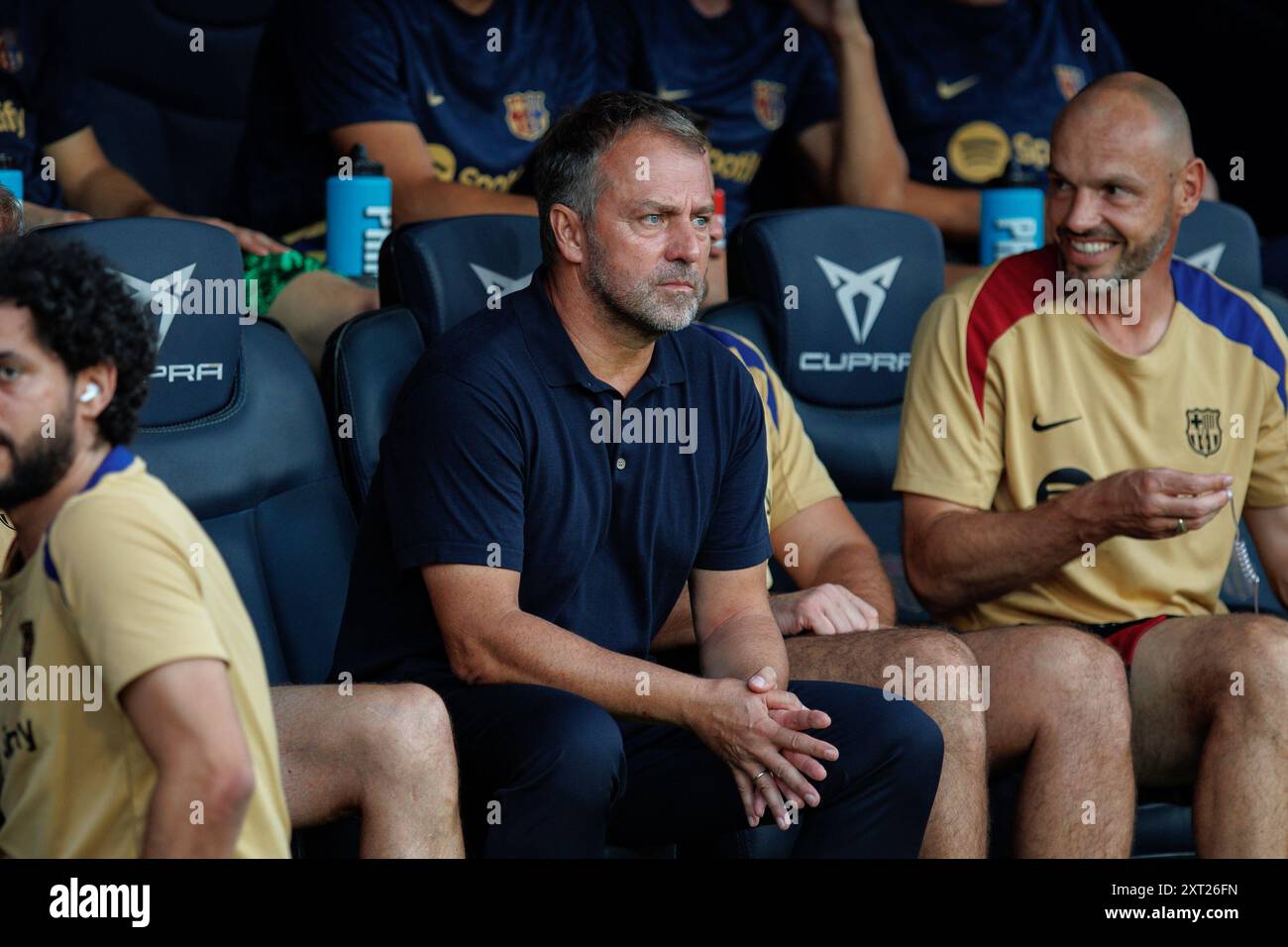 Barcelona, Spain. 12th Aug, 2024. Hansi Flick in action during the Joan ...