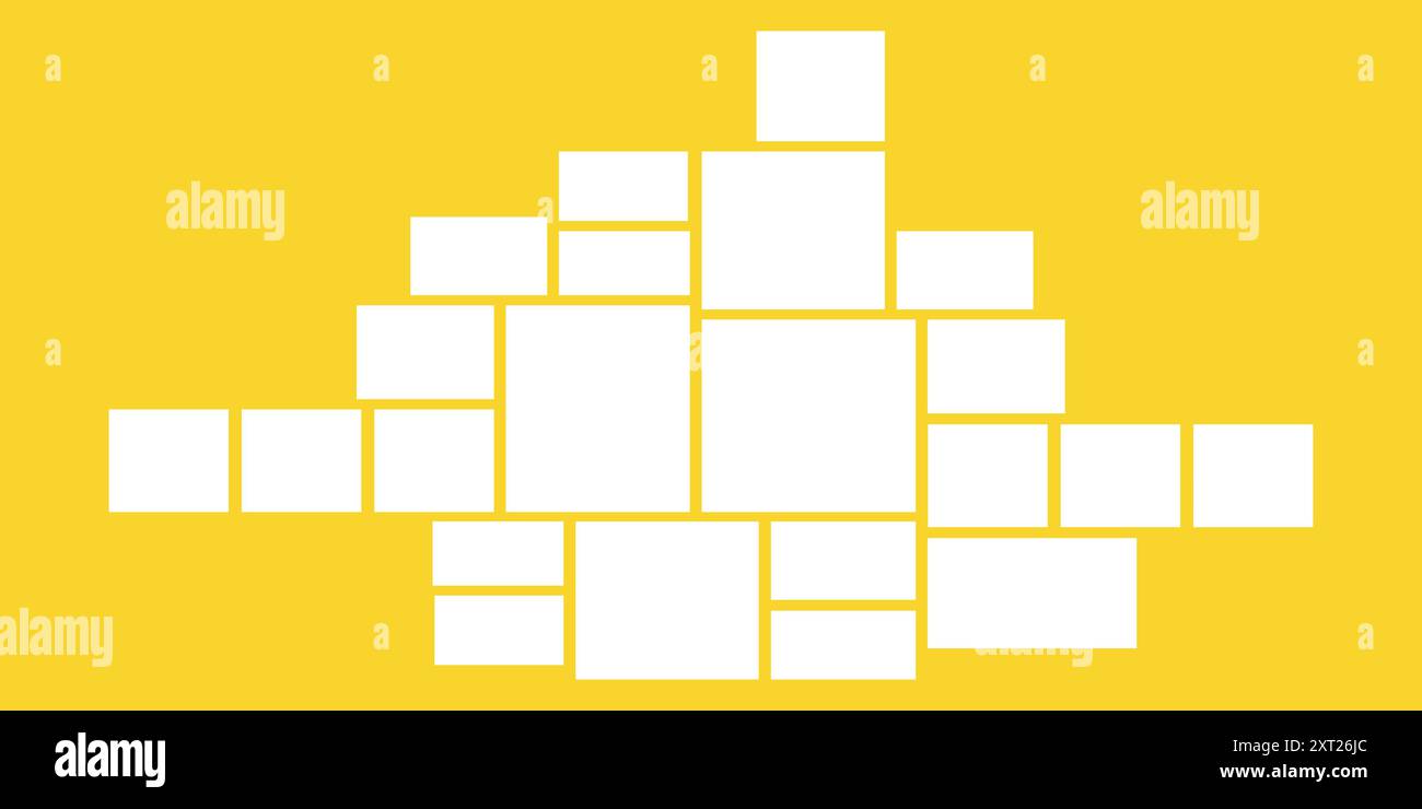 Template composition grid for photos. Realistic collage. Mood board or ...