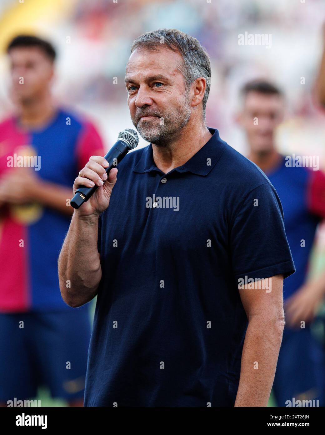 Barcelona, Spain. 12th Aug, 2024. Hansi Flick in action during the Joan ...