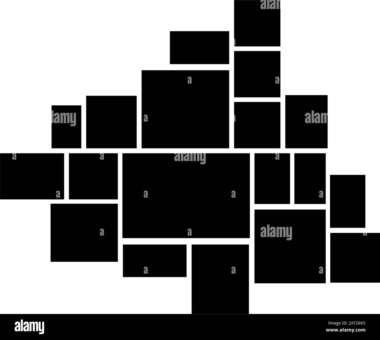 Template composition grid for photos. Realistic collage. Mood board or ...