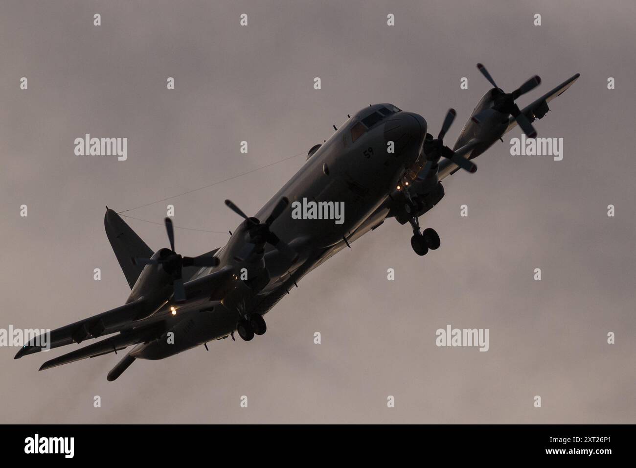 A Lockheed P-3C Orion Maritime reconnaissance aircraft with the ...