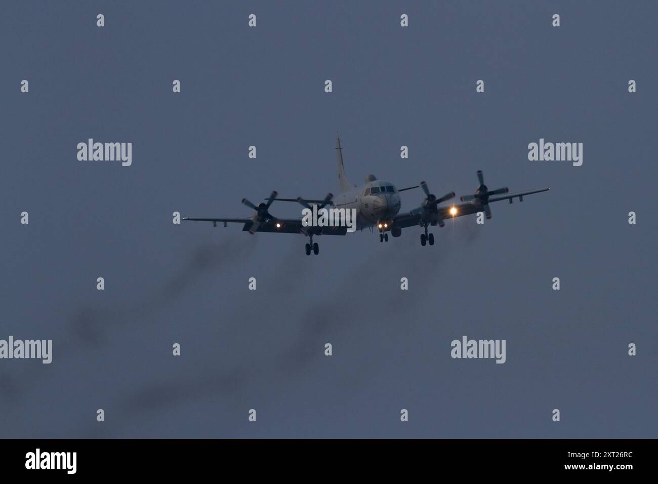 A Lockheed P-3C Orion Maritime reconnaissance aircraft with the ...
