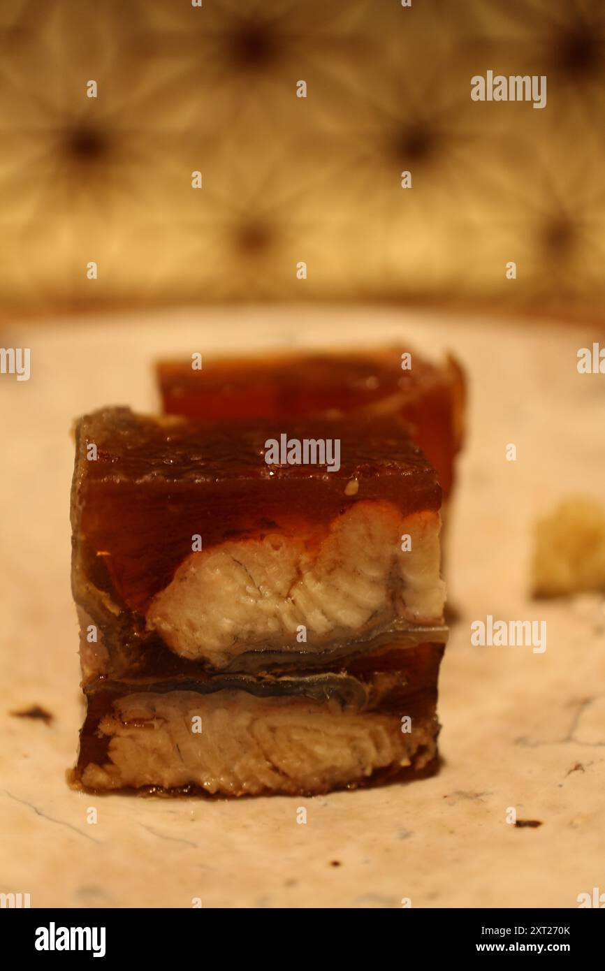 Japanese cuisine : Unagi nikogori (Jellied eel) in Tokyo, Japan Stock ...