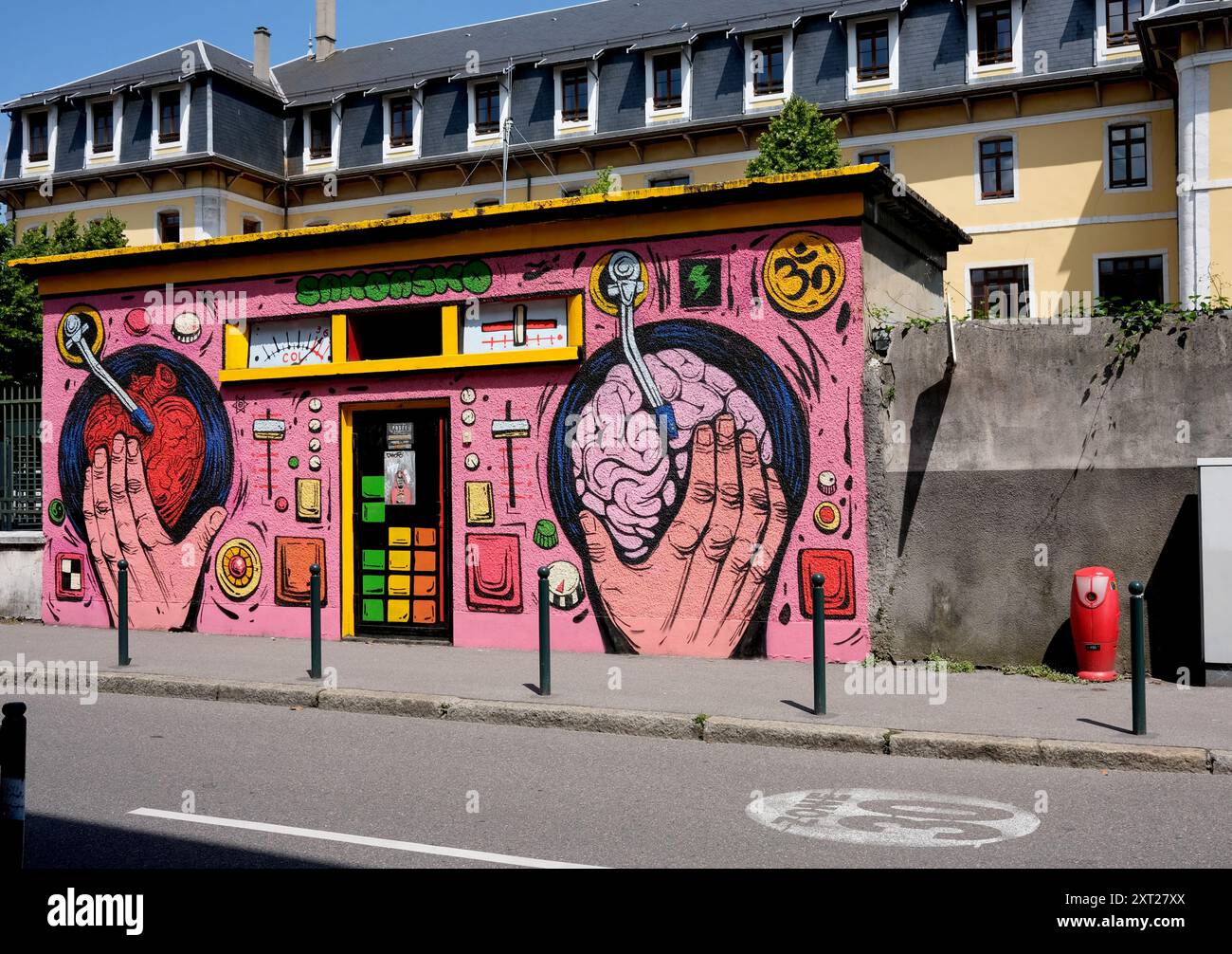 Street wall art graffiti in Annecy, France, Europe Stock Photo - Alamy