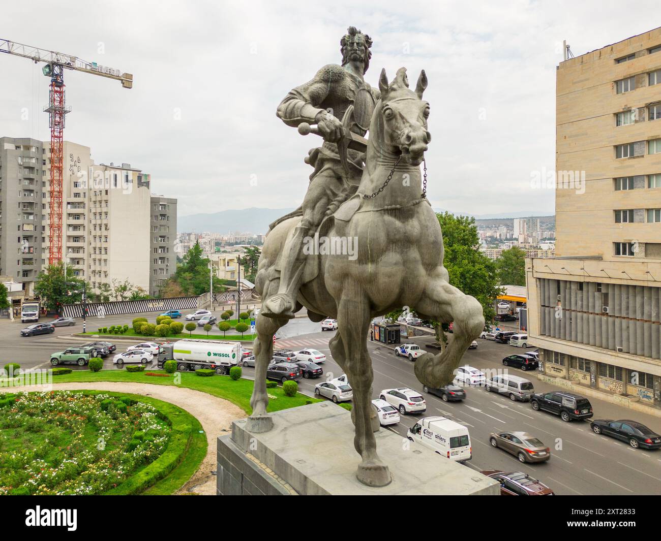 Tbilisi, Georgia - 9th august, 2024: Giorgi Saakadze horse rider statue ...