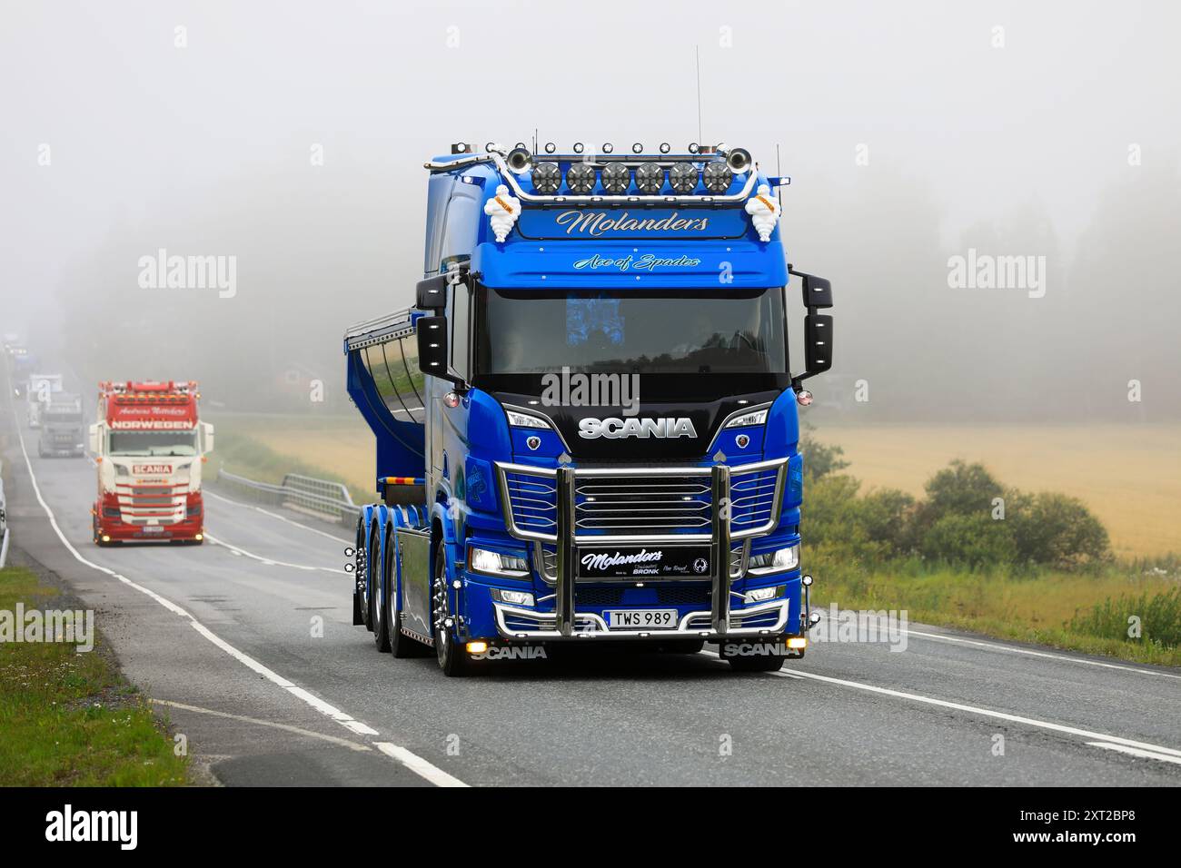 Beautifully customized Scania R660 tipper truck Ace of Spades Molanders ...