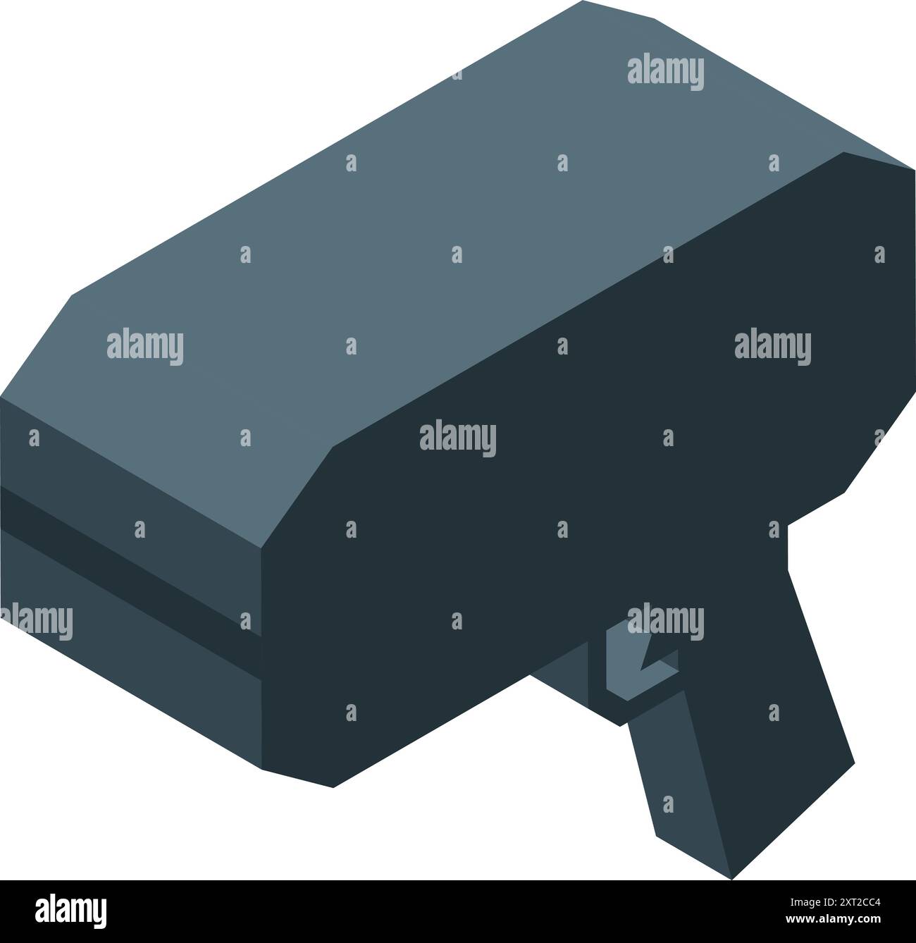 Futuristic gun pistol being held like video game controller Stock ...