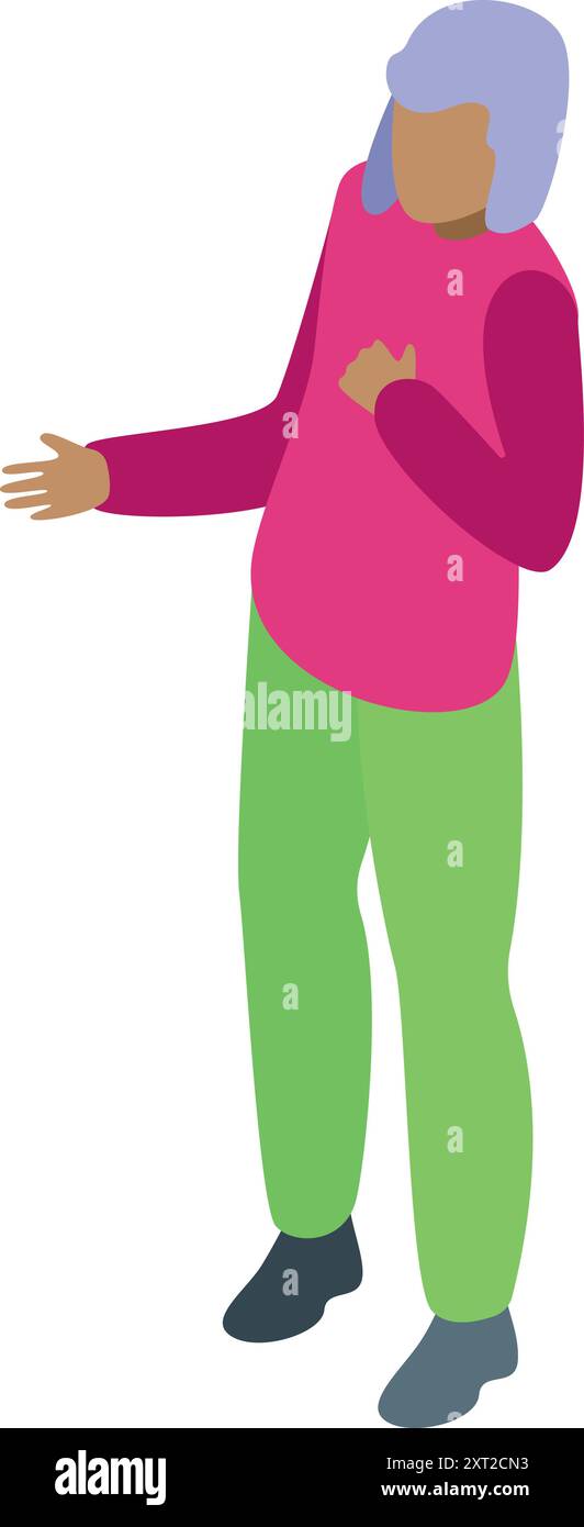 Young man is standing and explaining something with hand gestures Stock ...