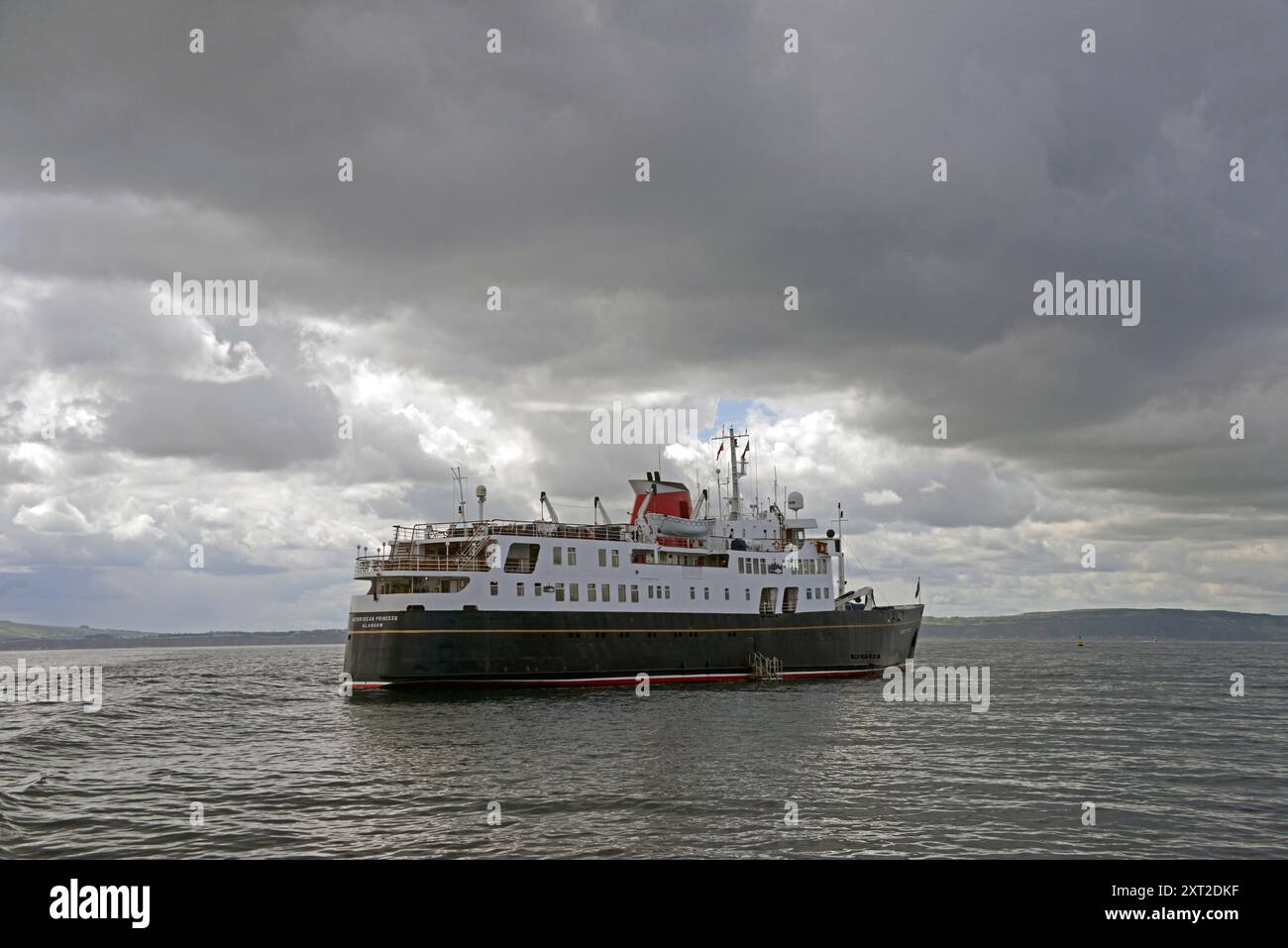 HEBRIDEAN PRINCESS at anchor off RATHLIN ISLAND, COUNTY ANTRIM ...