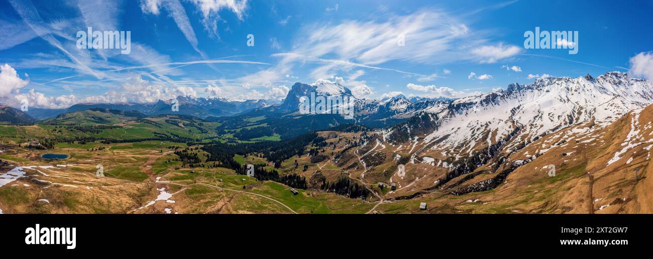 Aerial panorama seiser alm plateau hi-res stock photography and images ...