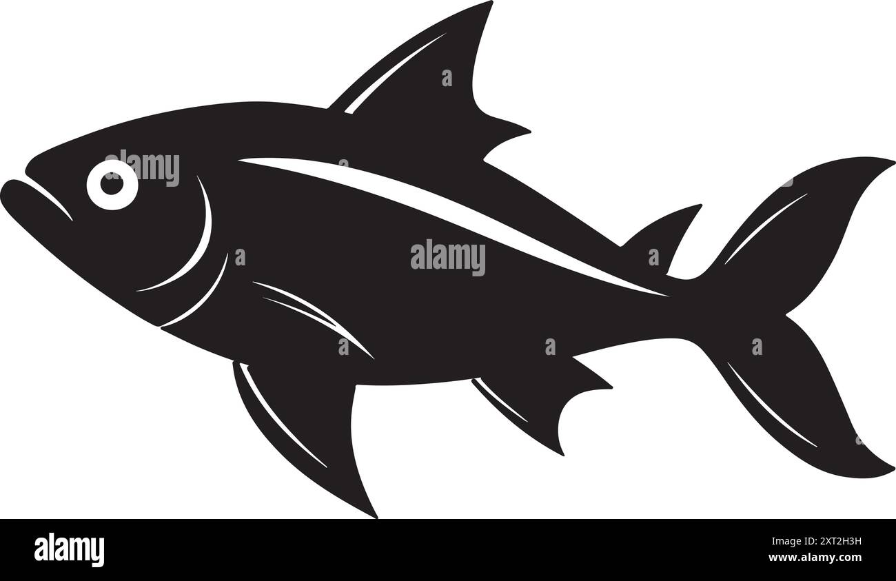 Cod fish vector art still life painting flat illustration Stock Vector ...