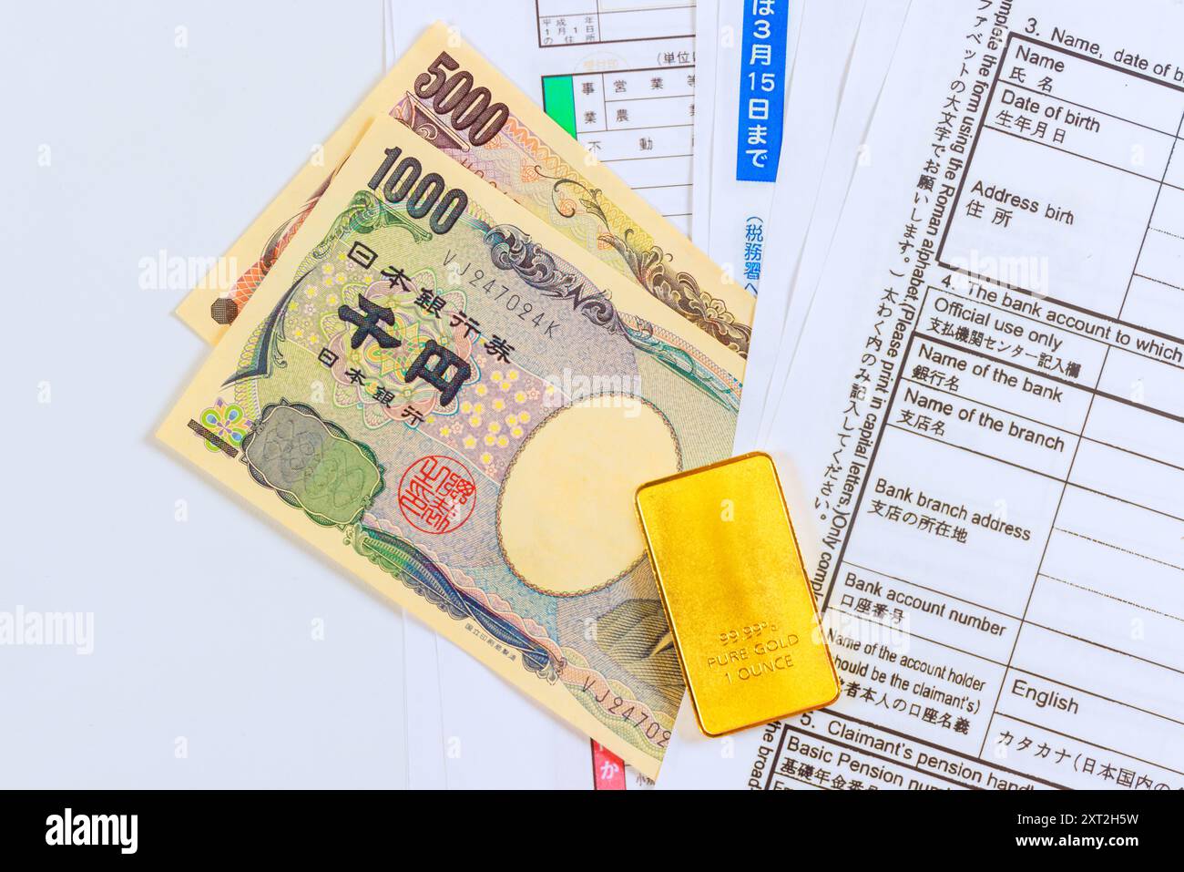 Taxes payable on gold purchased in Japanese yen during reporting period ...