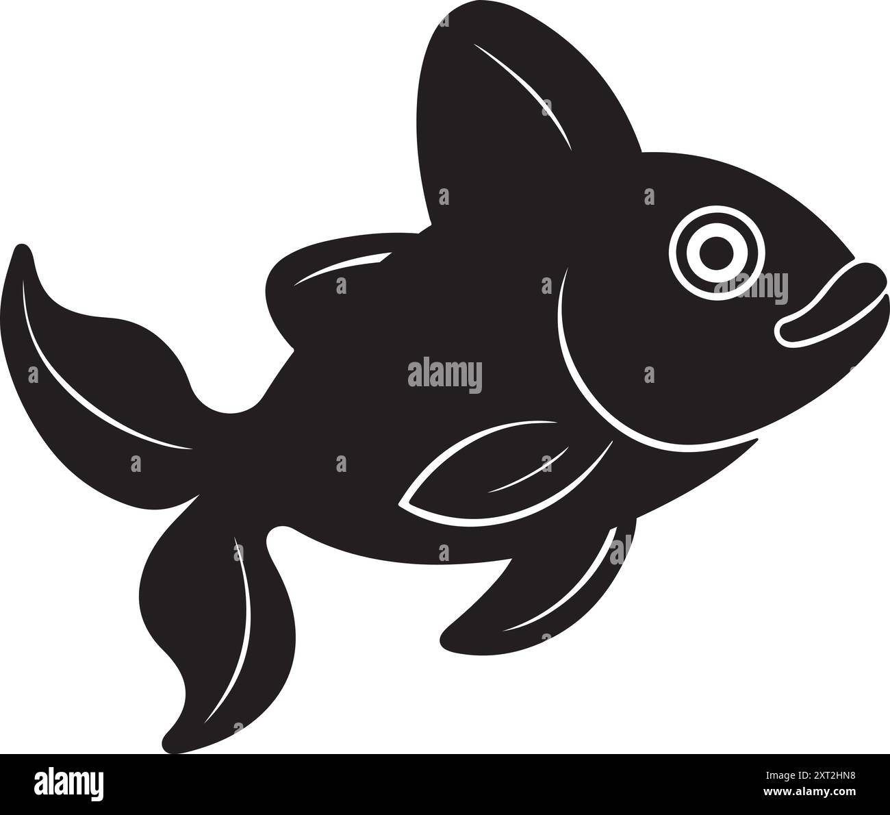 Cod fish vector art still life painting flat illustration Stock Vector ...