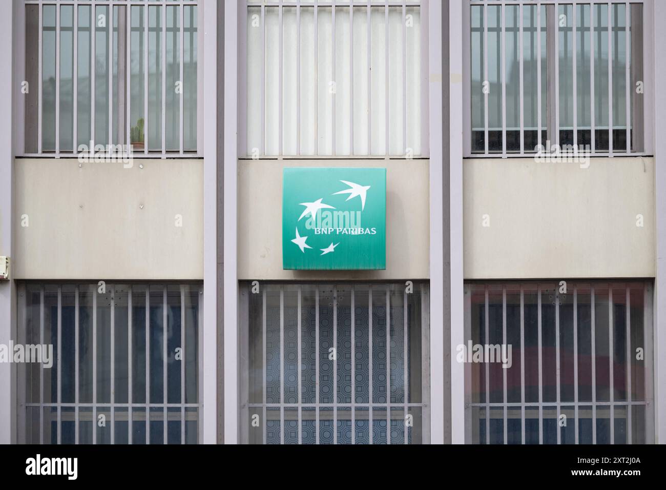 Illustration of BNP Parisbas bank office in Paris, on August 13, 2024 ...