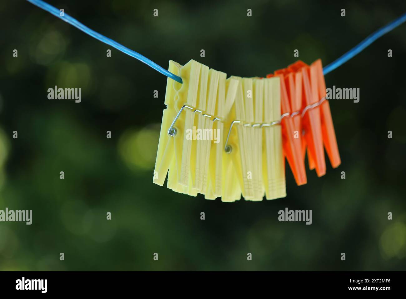 Clothes peg on a rope Stock Photo - Alamy