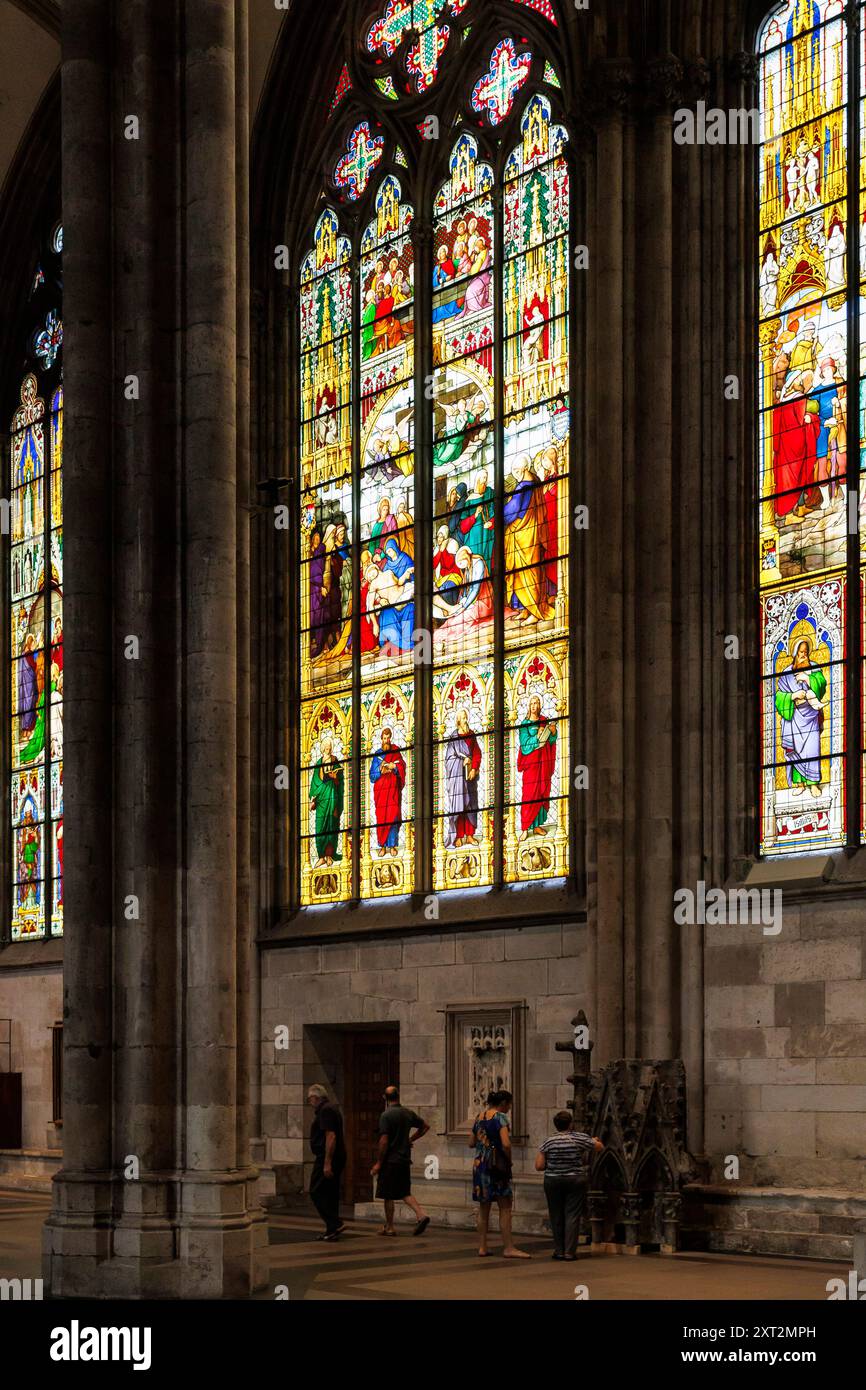 the Lamentation window at the south aisle of the cathedral, one of the ...