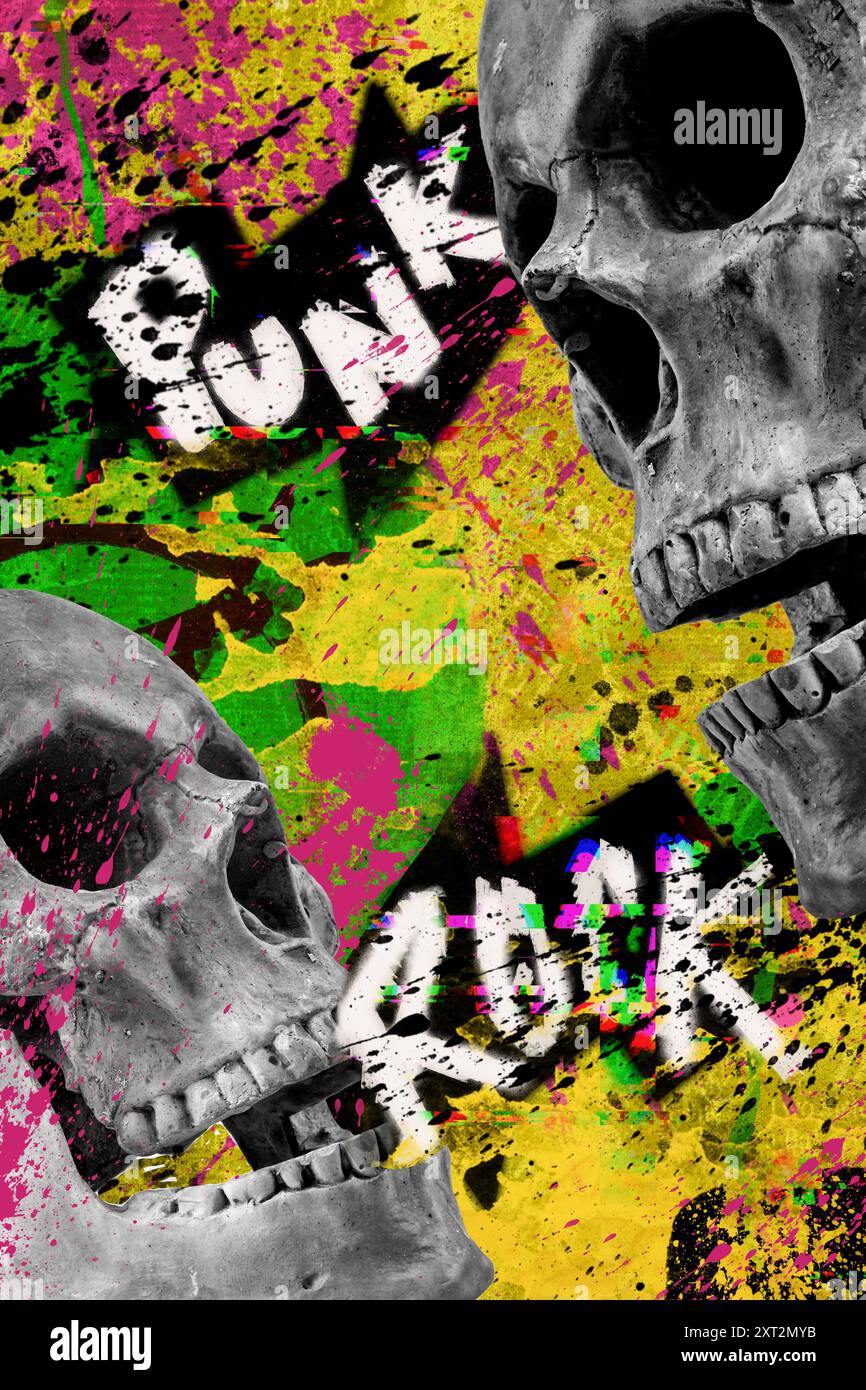 illustration of a poster in punk style Stock Photo - Alamy