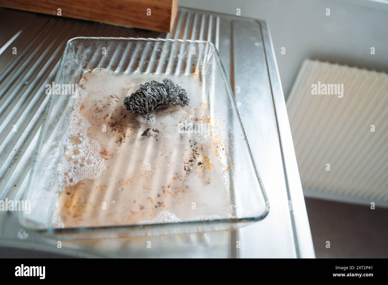 Minimalist kitchen cleaning scene. Natural cleaning, household ...