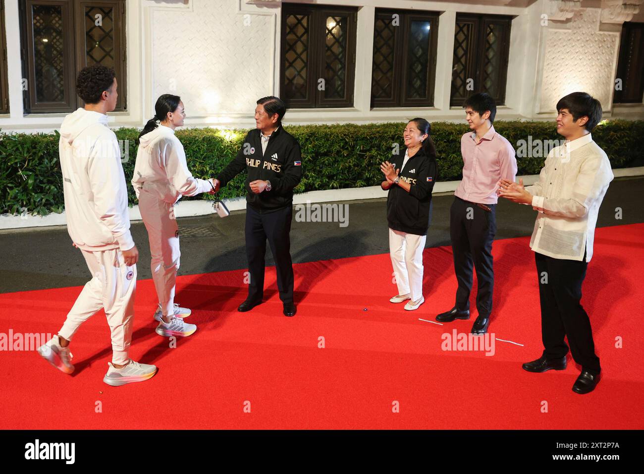 President Ferdinand Marcos Jr., third from left, and his family meet ...