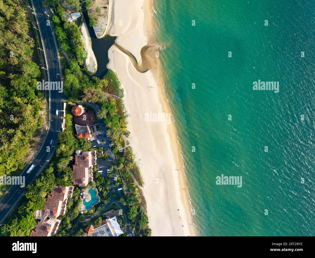 Aerial view beautiful sea in Phuket island Thailand, Top view over ...