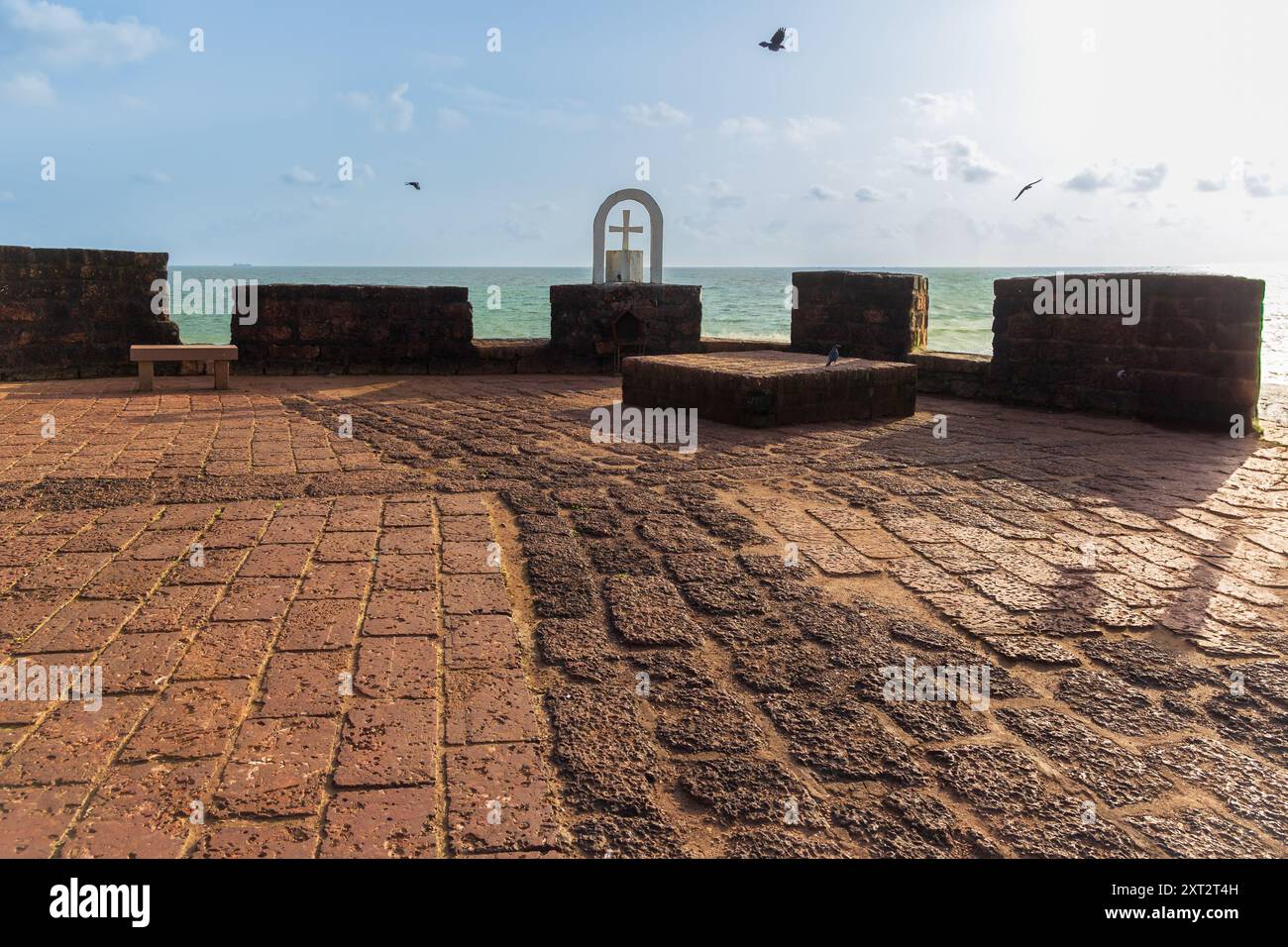 Aguada fort. Aguada Fort in Candolim, Goa, India overlooking the ...