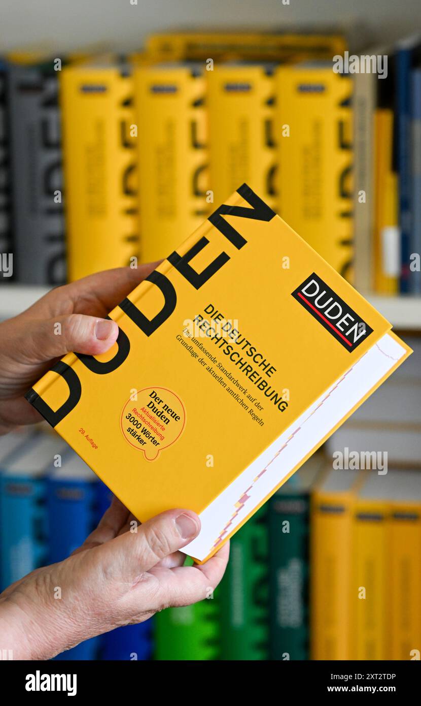 Berlin, Germany. 13th Aug, 2024. The new Duden of the year 2024. Credit ...