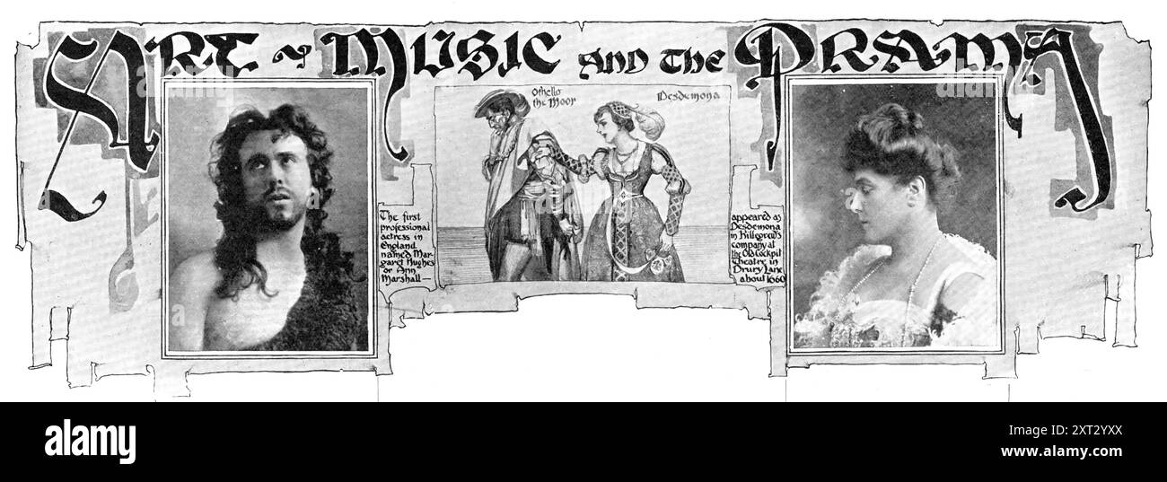 Art, Music and the Drama, 1909. Opera singer John Forsell, actress ...