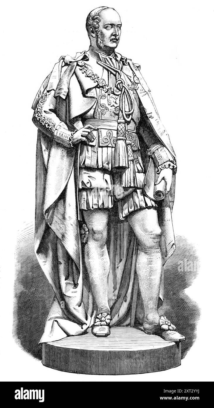 Statue of the late Prince Consort, at Belfast, 1870. 'The monument ...