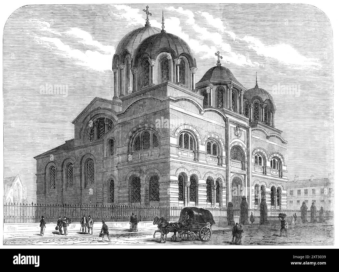 Red brick church domed Black and White Stock Photos & Images - Alamy