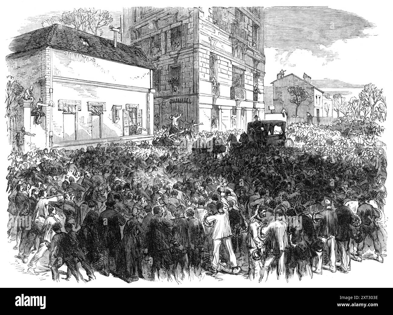 The Funeral of Victor Noir at Neuilly, 1870. On 11 January 1870, Noir ...