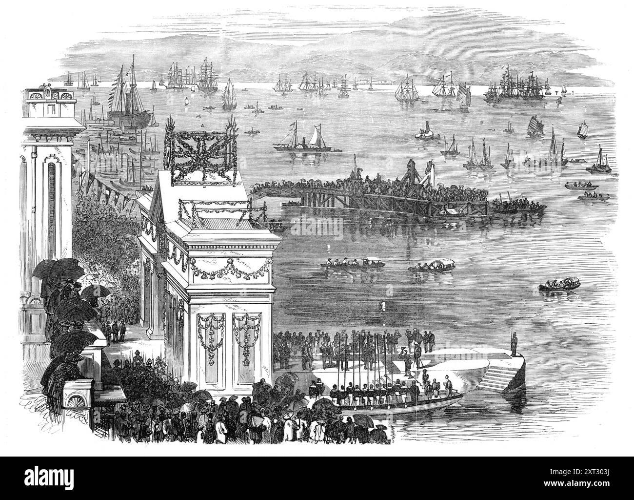 The Duke of Edinburgh in China: landing of the Prince at Hong-Kong ...