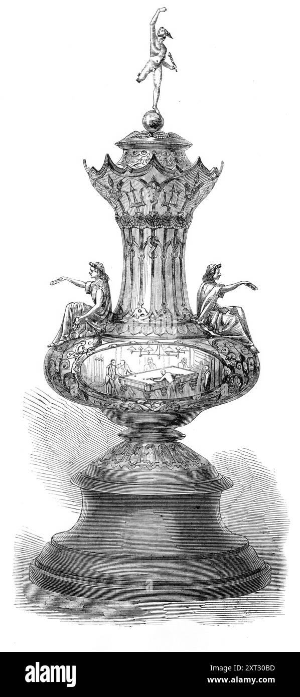 The Billiard Champion Cup, 1870. 'The great billiard-match, played at ...