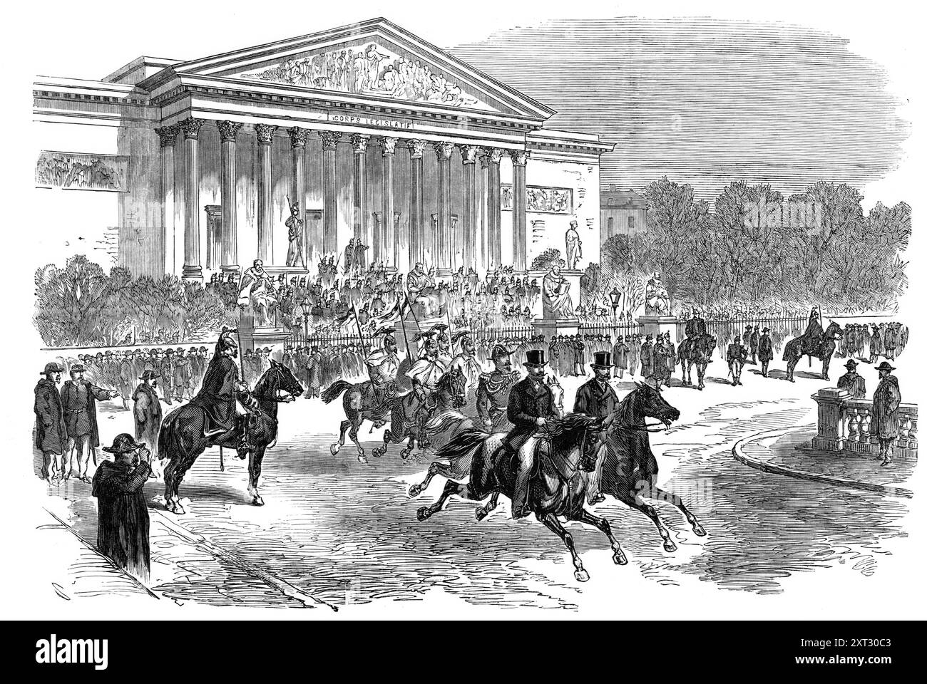 Funeral of Victor Noir: scene outside the Palace of the Corps ...