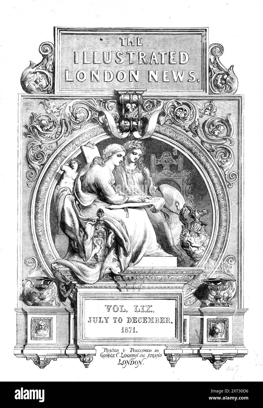 Front page of "Illustrated London News", July to December 1871 ...