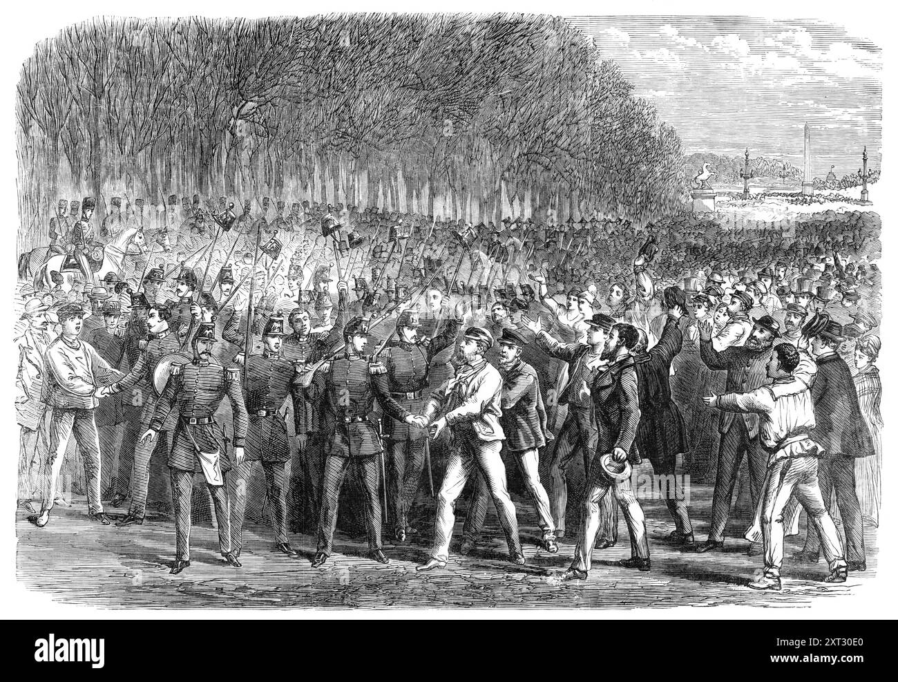 The Funeral of Victor Noir: the people cheering the National Guard in ...