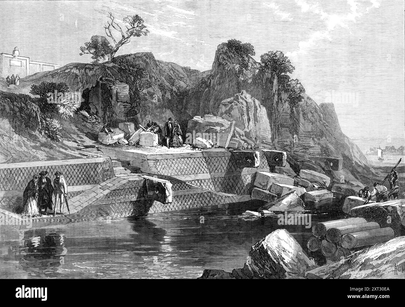 The Marmorata, on the Tiber, the ancient port of Rome, 1870. 'Here the ...