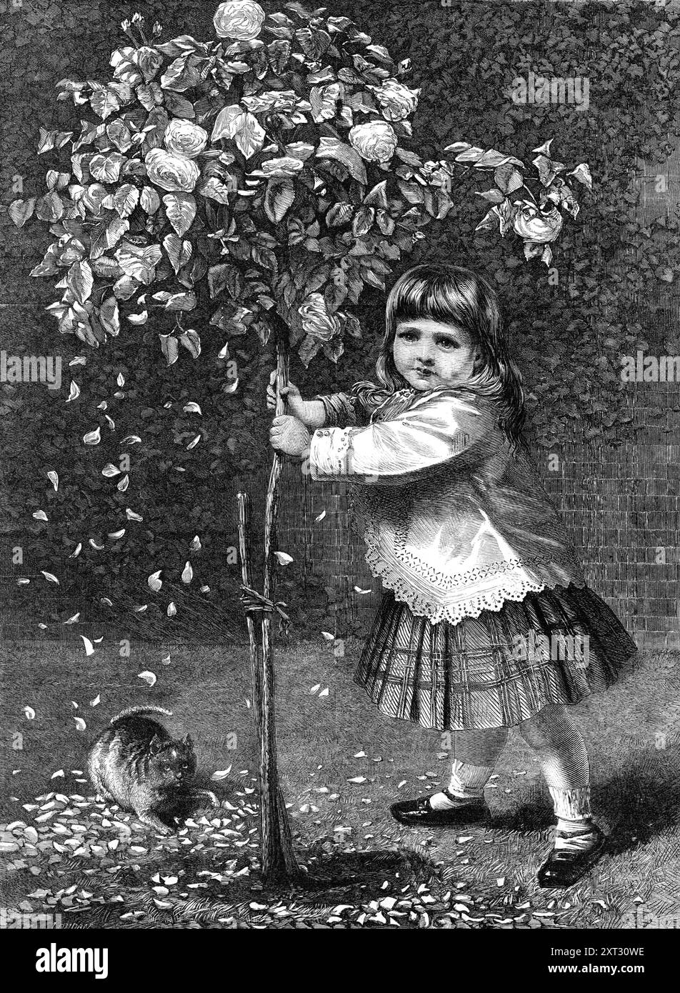 "The Playmates," by J. Hayllar, 1870. Engraving of a painting. 'Mr ...