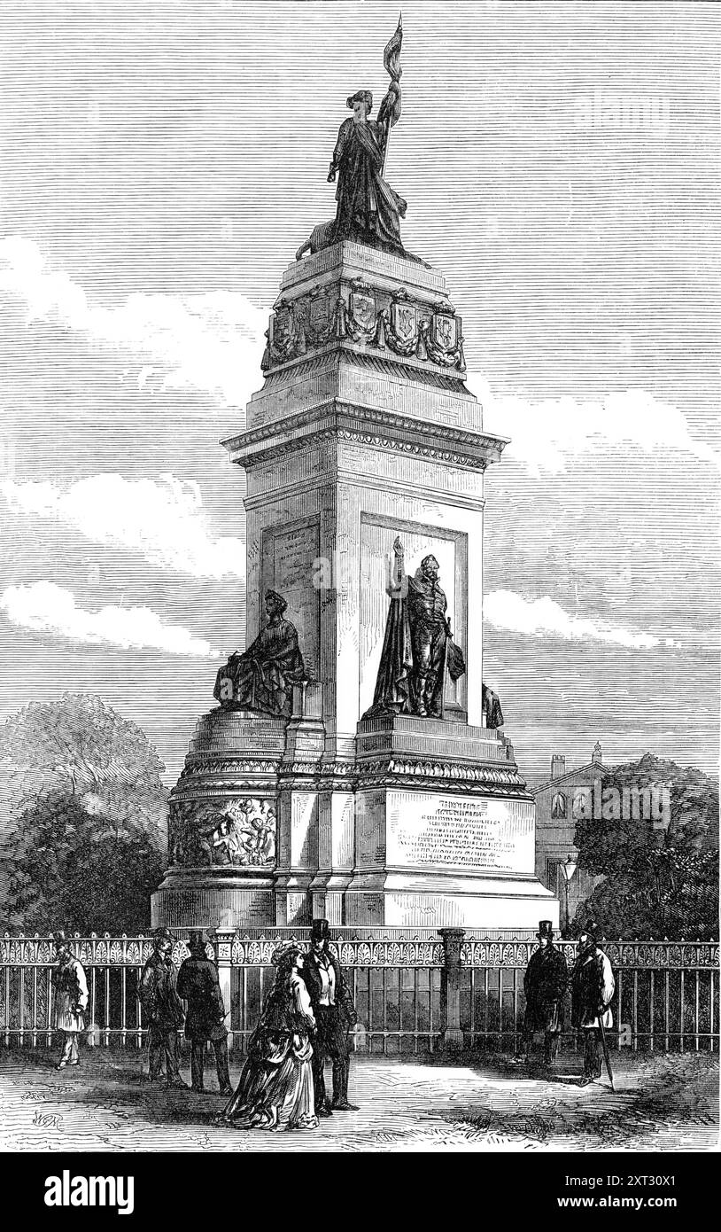 Monument of King William I. of Holland, at The Hague, 1870. Monument at ...