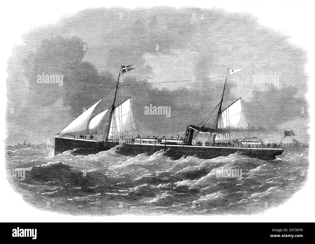 Hull steam-ship Orlando, for passenger traffic to Sweden, 1870. New ...