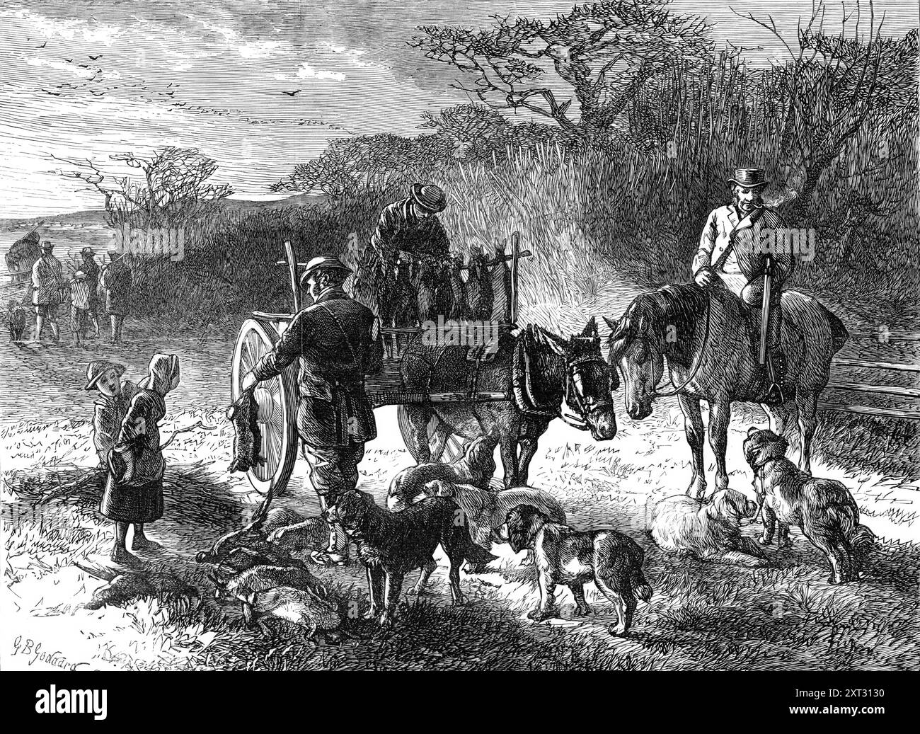 The Game-Cart: the Last Day, 1870. 'There is the long colloquy with the ...