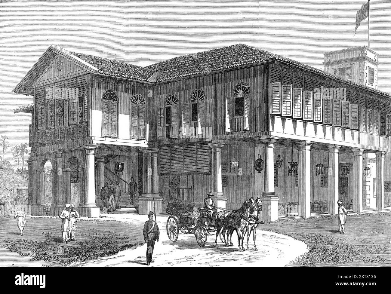The Duke of Edinburgh at Penang: house occupied by the Duke, 1870 ...