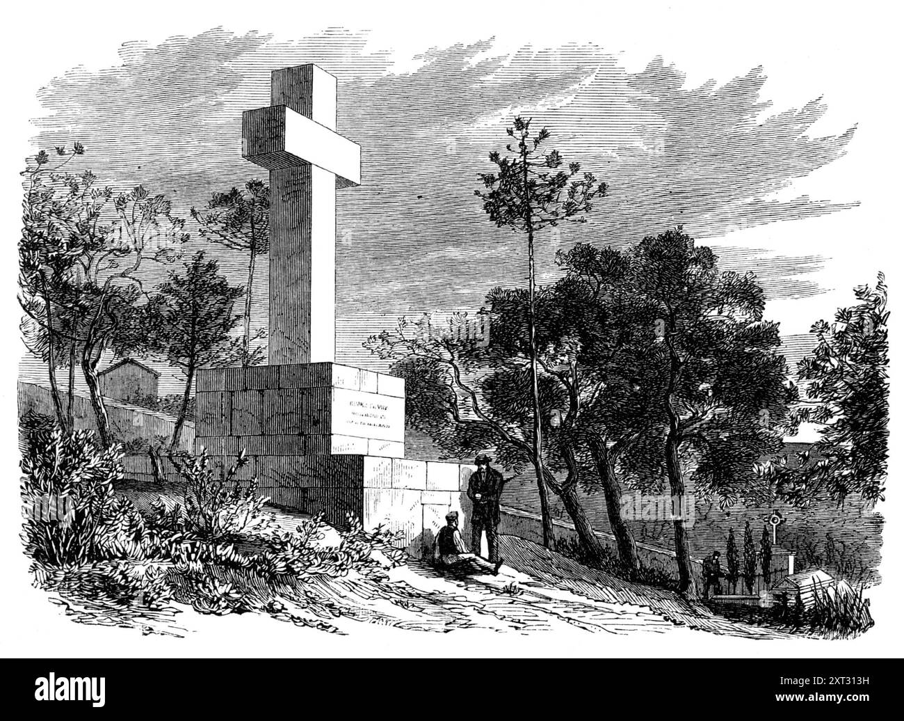 Monument to the late Lord Brougham at Cannes, [south of France], 1869 ...