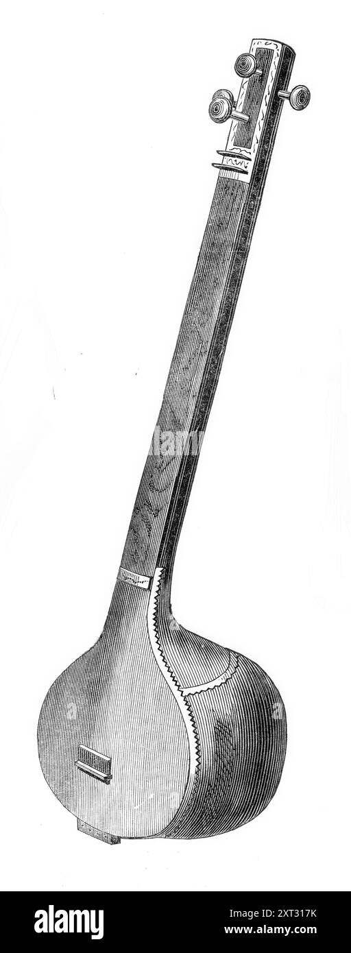 Ancient egypt musical instruments Black and White Stock Photos & Images ...