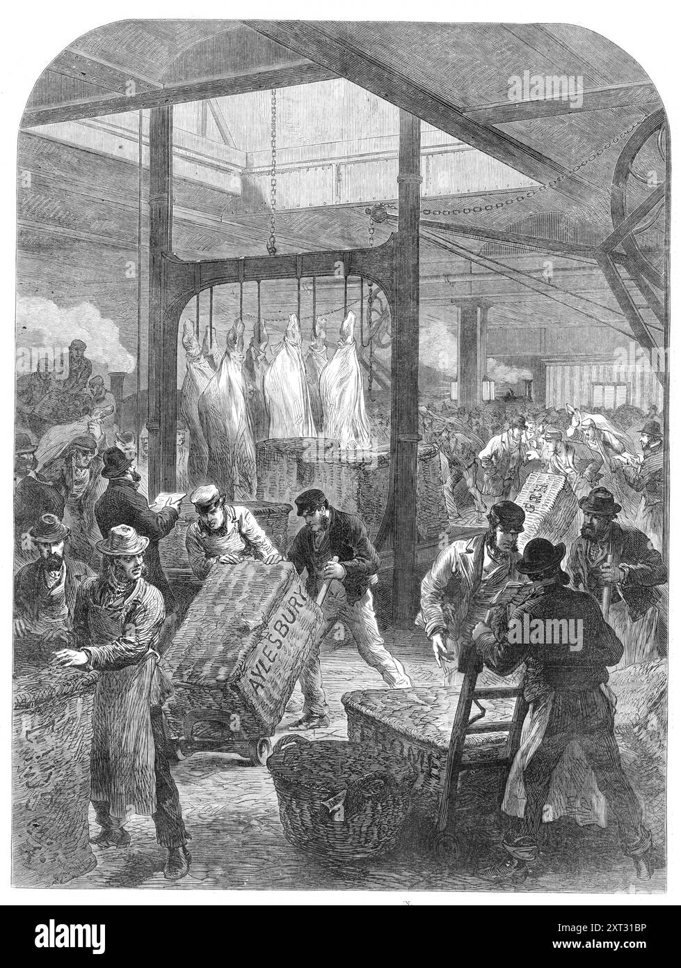 The Meat Market, Smithfield, [London]: arrival of an early meat train ...
