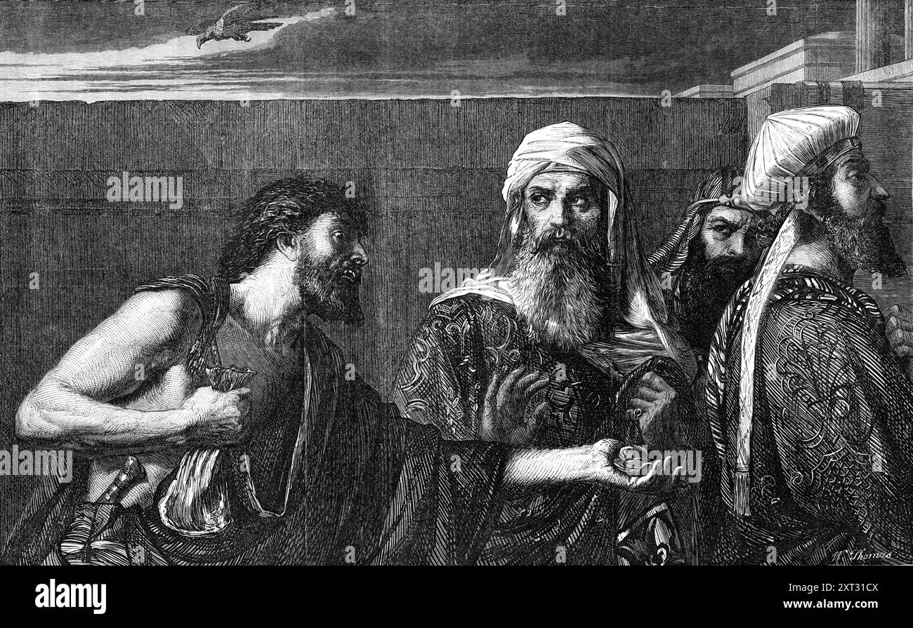 "The Remorse of Judas," by E. Armitage, A.R.A., 1870. Engraving of a ...