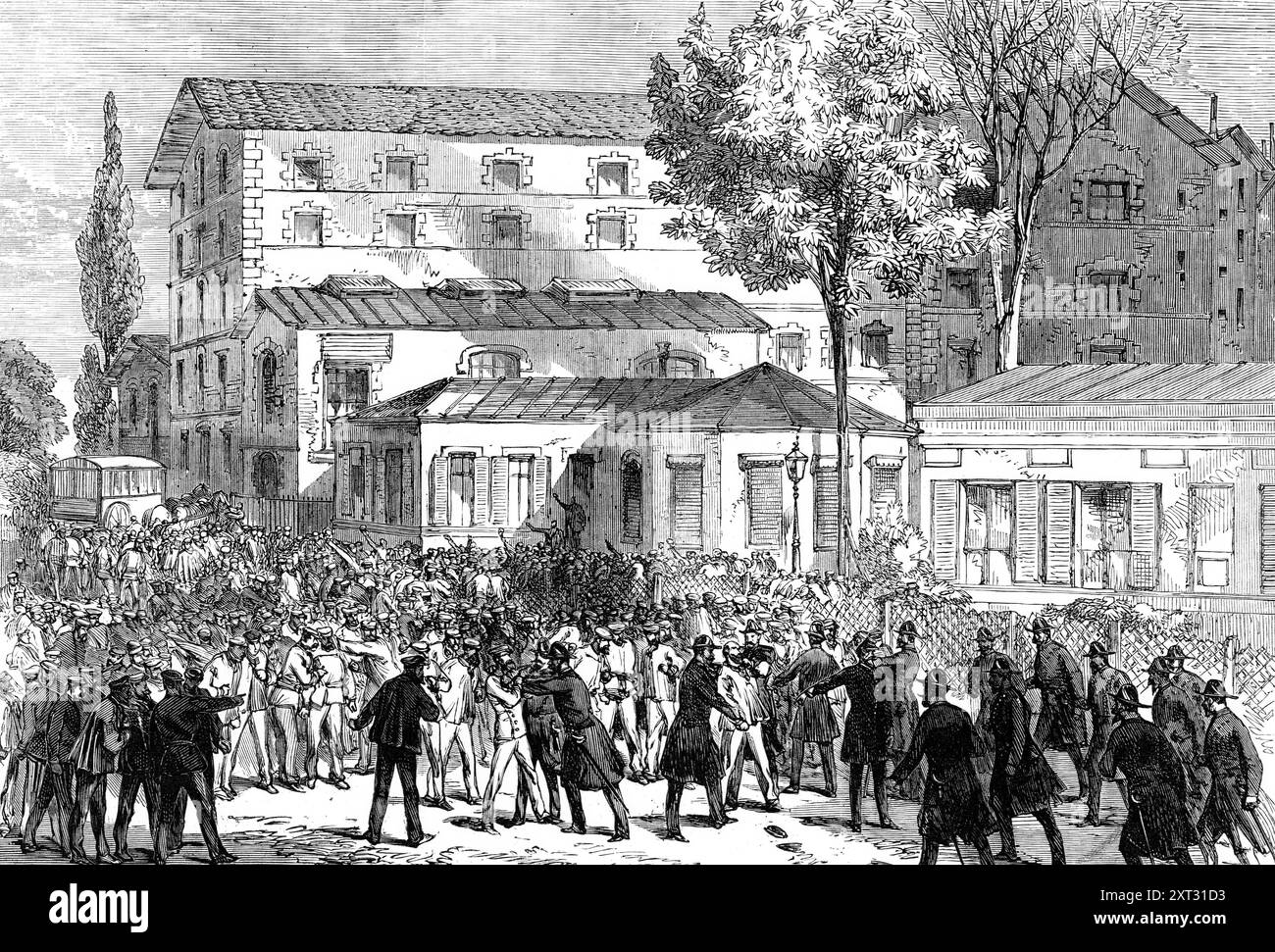 A strike of workmen in Paris, 1870. 'The popular agitation throughout ...