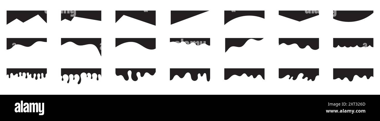 Header Divider and Border Design Set for Website and App. Black Borders ...
