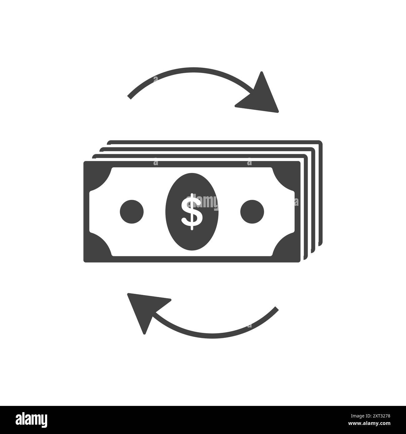 Dollar rate increase sign, Money payout investment icon, Dollar growth ...