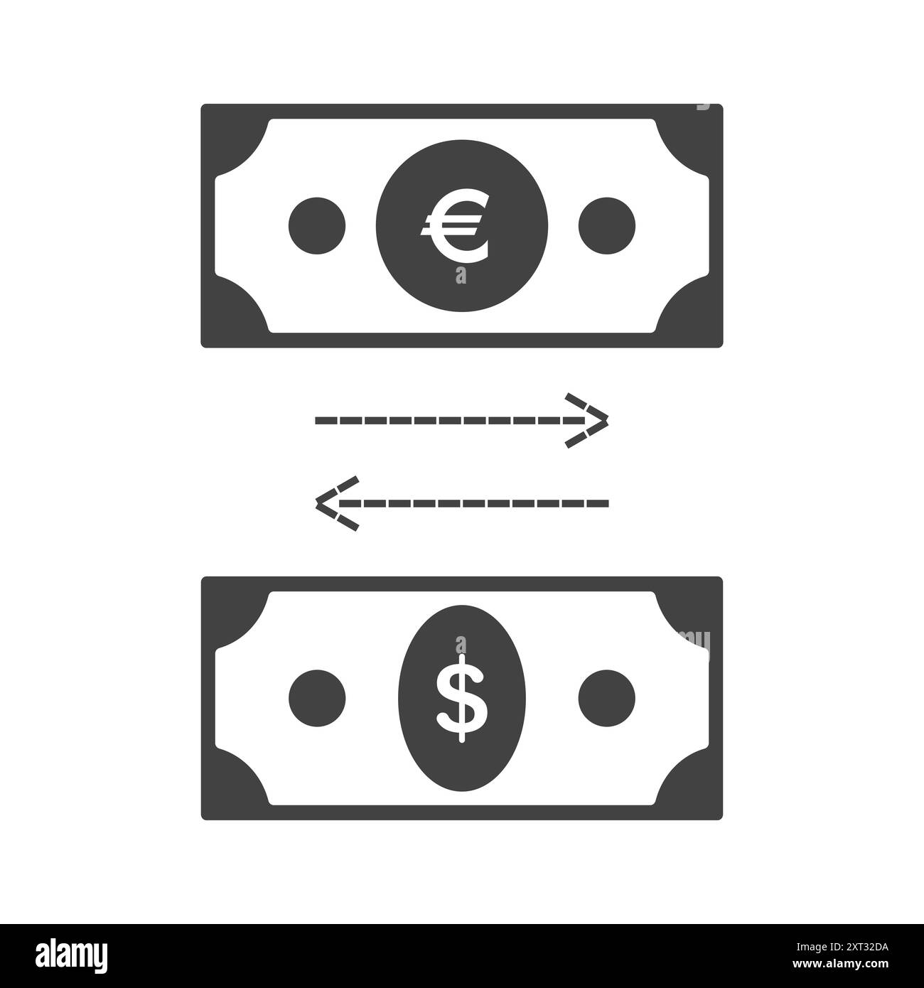Dollar euro rate increase sign, Money payout investment icon, Dollar ...
